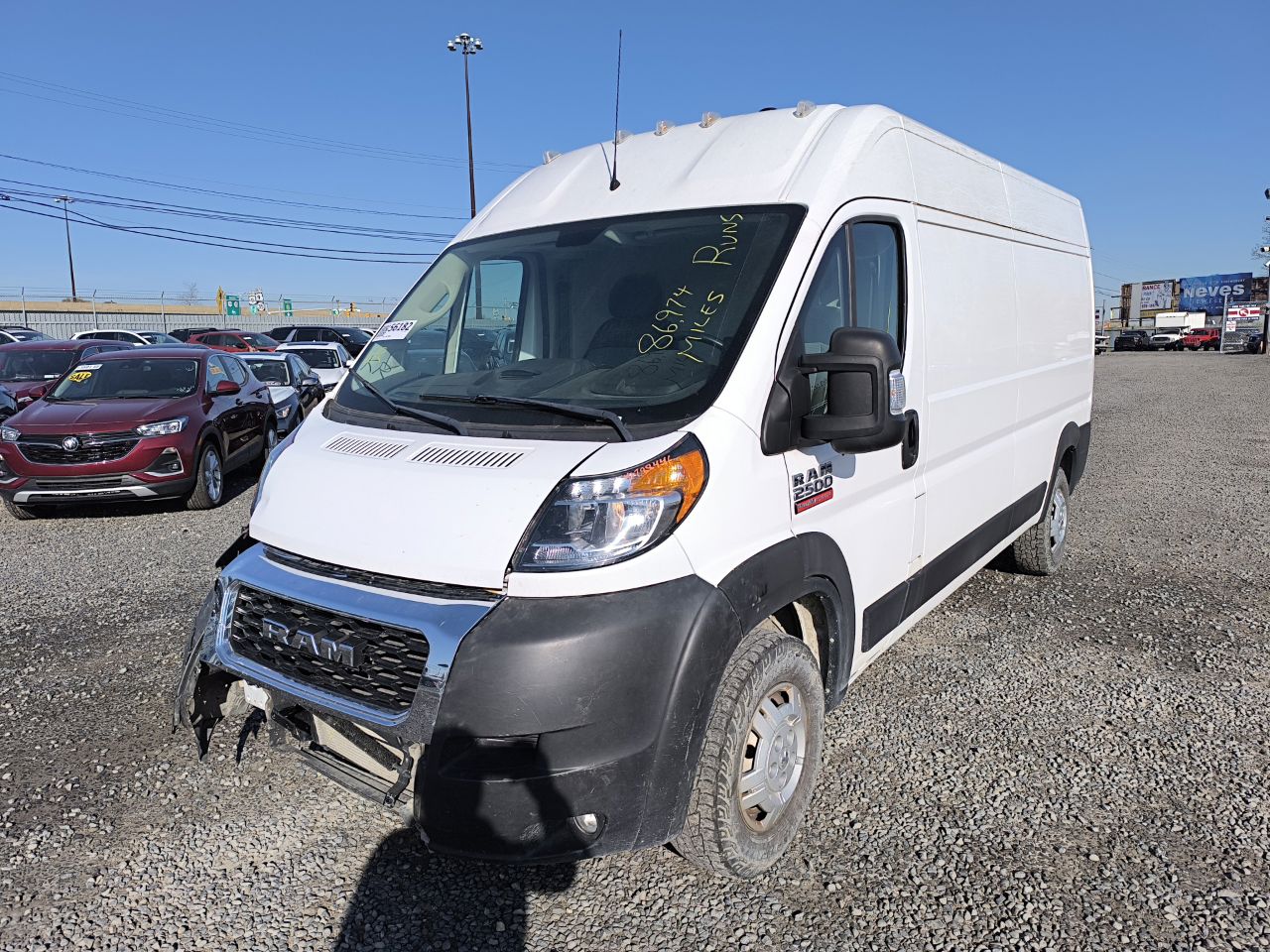 Ram Promaster 2500 Extended High Roof 3.6L Repairable & Rebuildable ...
